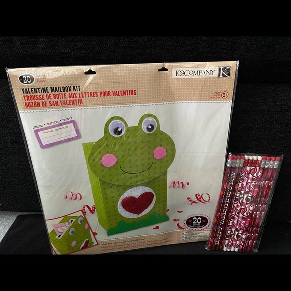 Toys | New Valentine Mailbox Frog Themed And 12 Pencils Valentine ...